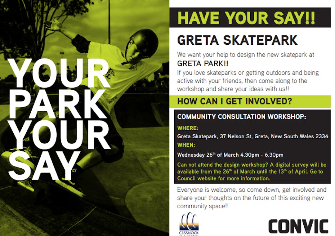 Greta Skatepark Upgrade | Together Cessnock